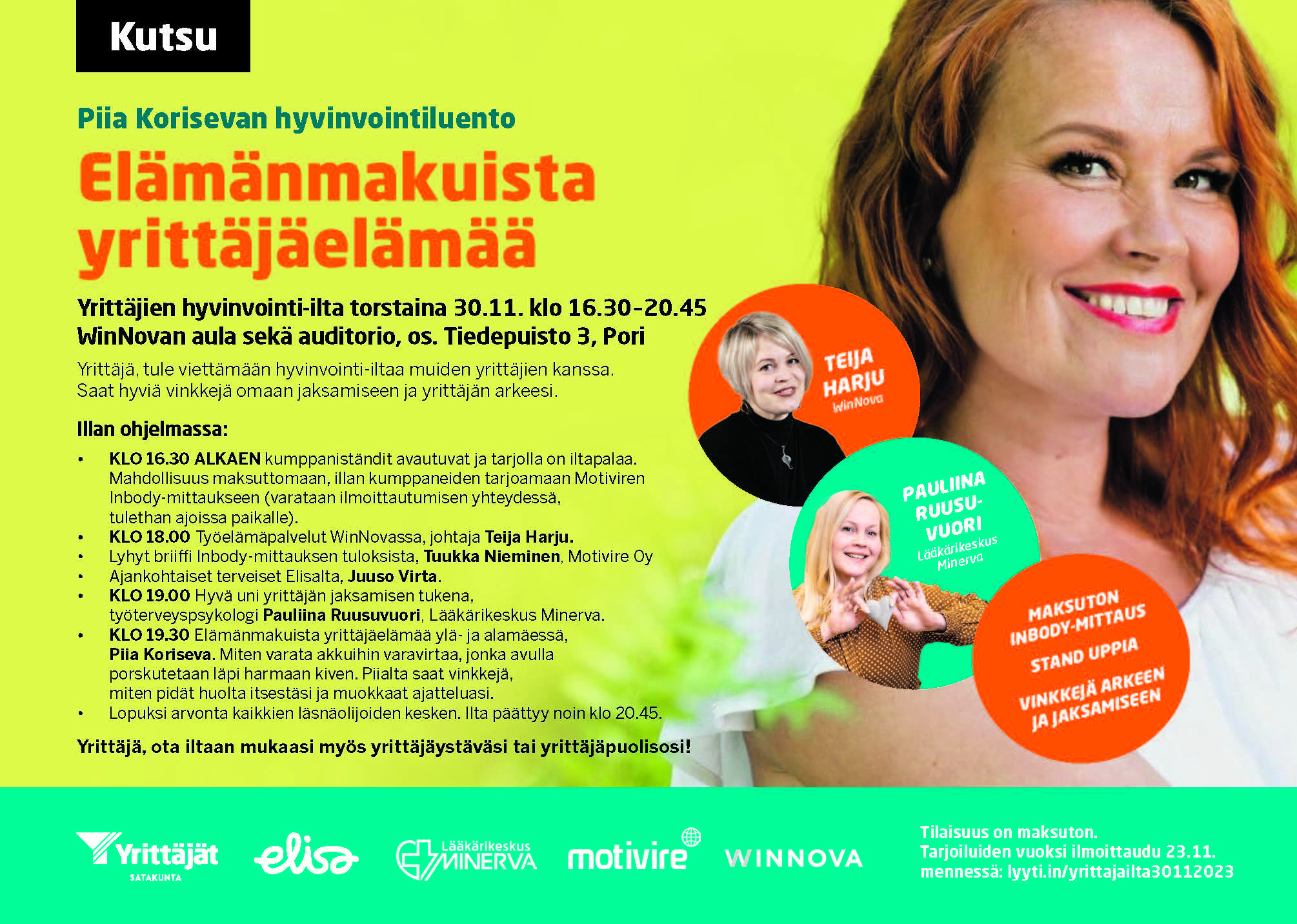 Yrittäjän hyvinvointi-ilta - WinNova